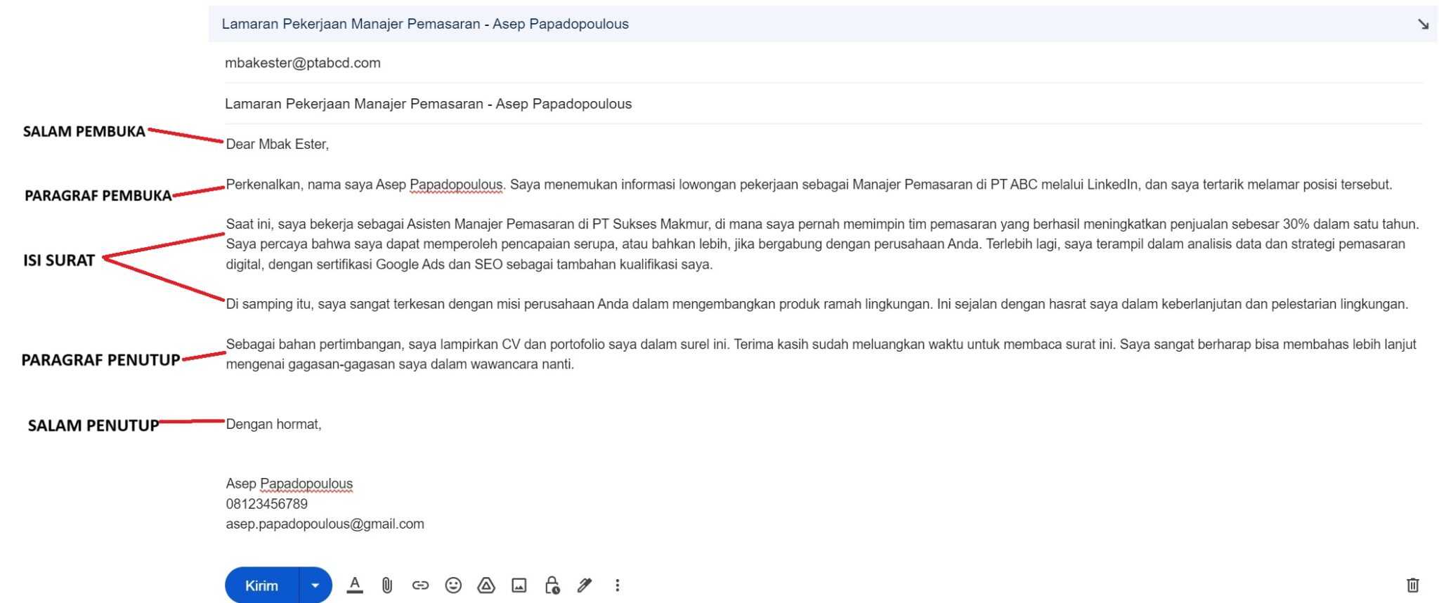 Contoh Body Email Lamaran Kerja & Panduan Lengkap Menulisnya – Rupa.AI ...