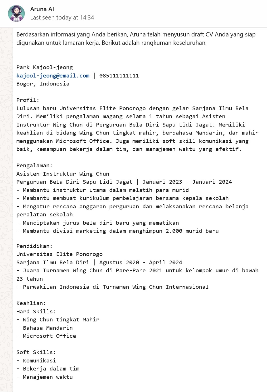 Cara Simpel Bikin CV ATS Pakai Aruna AI untuk Fresh Graduate (Plus ...