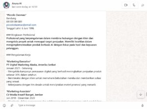 Panduan Bikin CV ATS Pakai Aruna AI untuk yang Sudah Berpengalaman Kerja